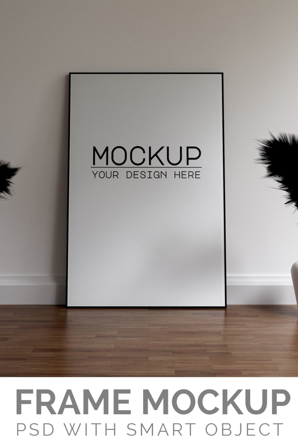 Poster frame realistic mockup - PSD with smart (2485082)