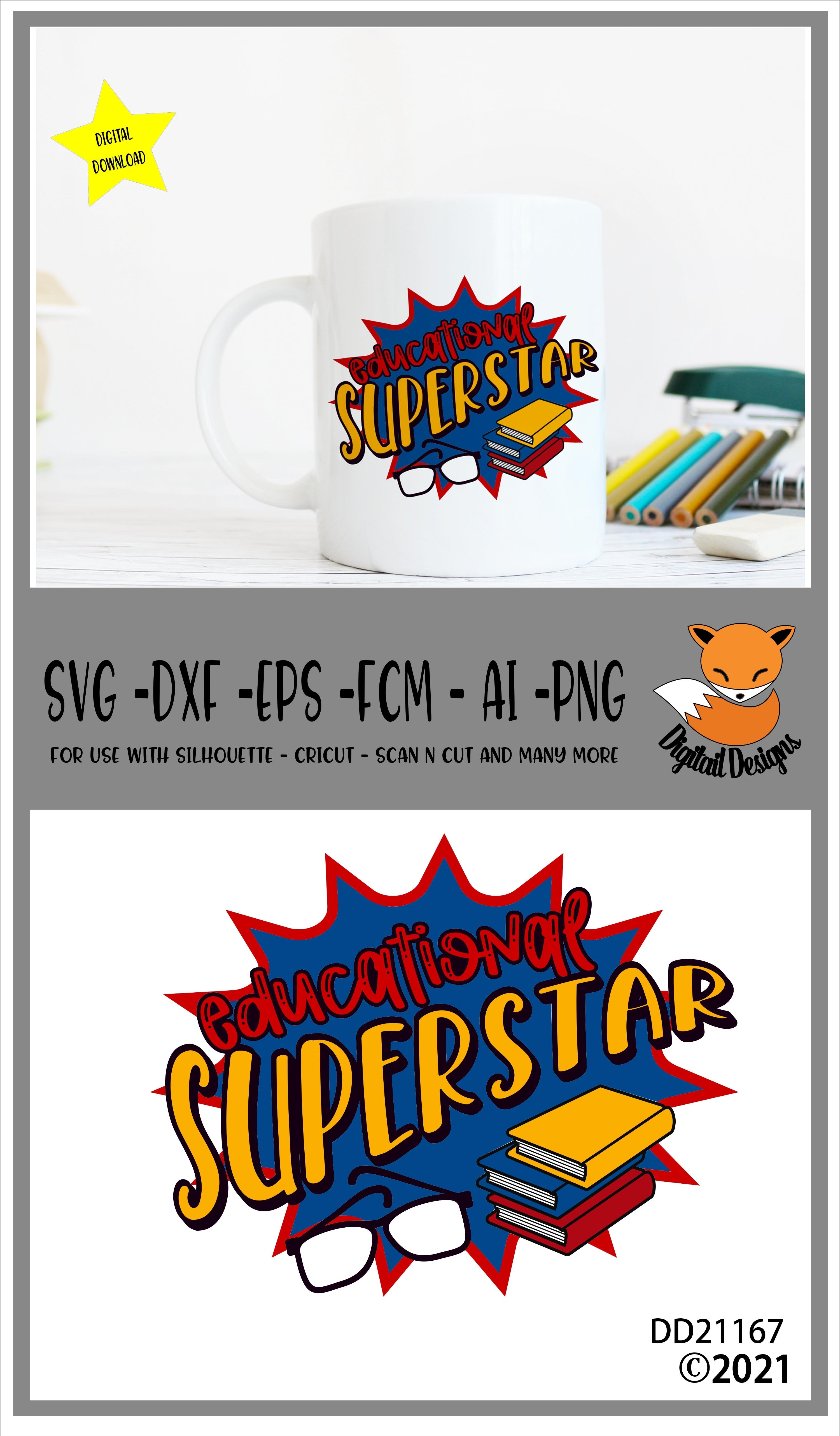 Educational Superstar Teacher SVG