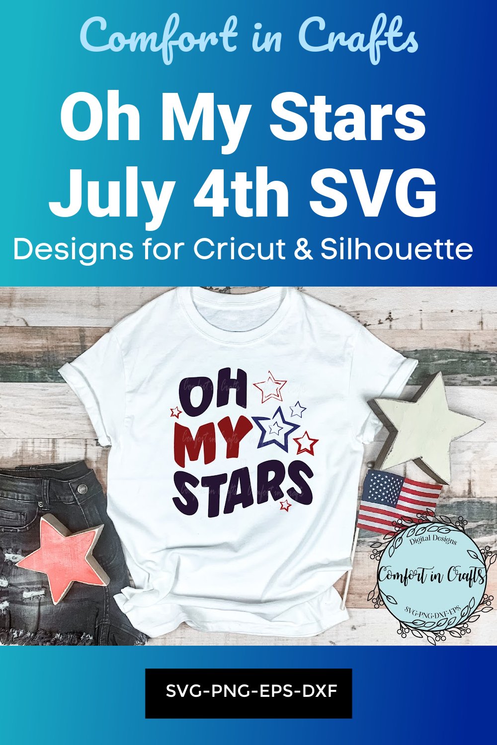 Oh My Stars July 4 SVG and Sublimation design