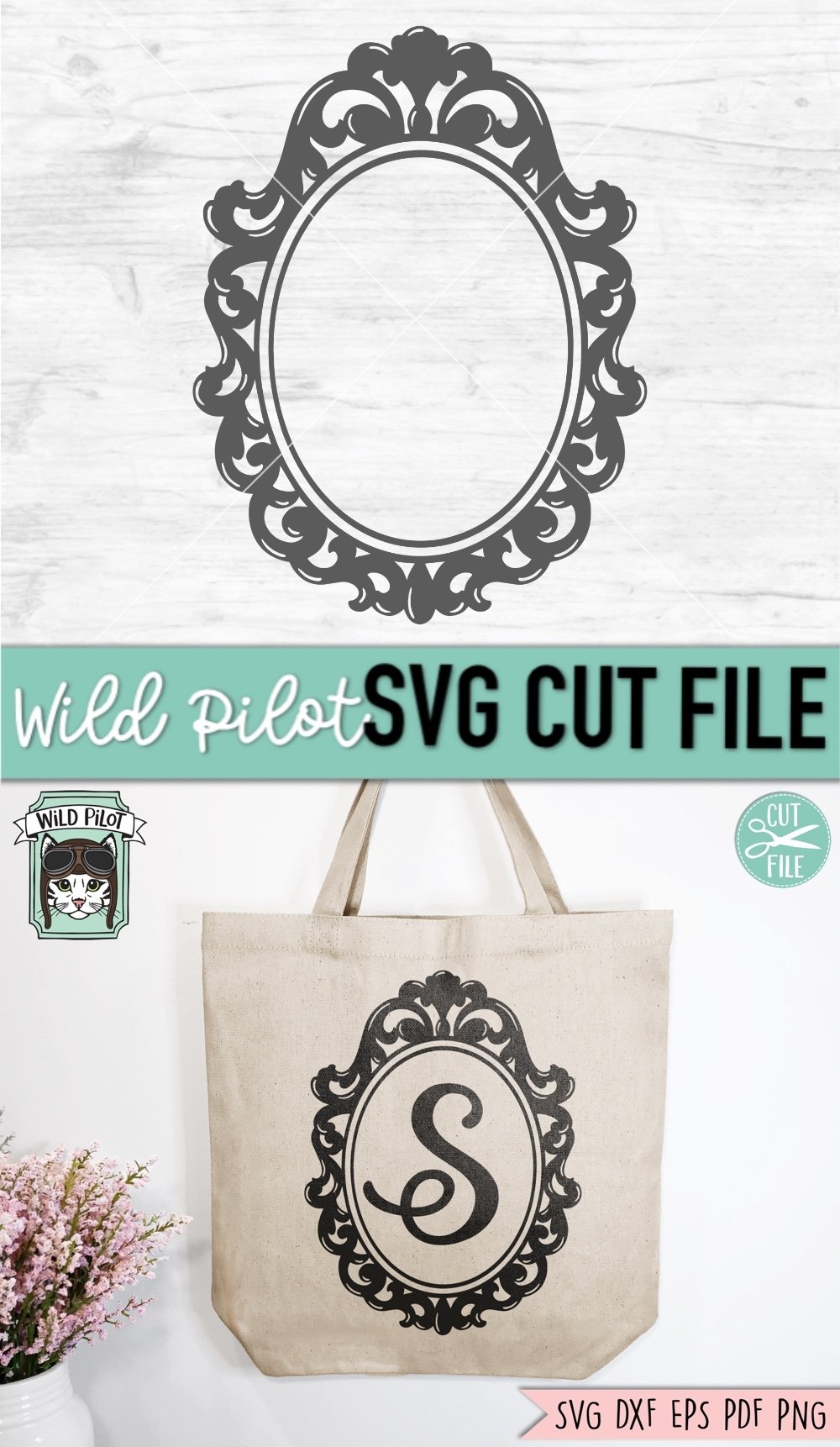 Monogram Frame SVG, Decorative Frame SVG, Vintage Frame SVG