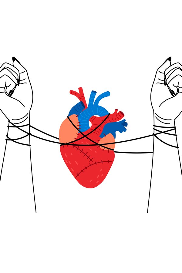 Bad love, tangled hands and heart