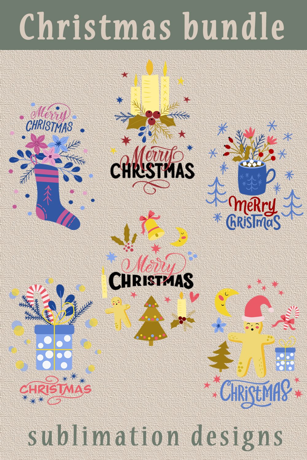 Christmas Sublimation Bundle. Christmas prints