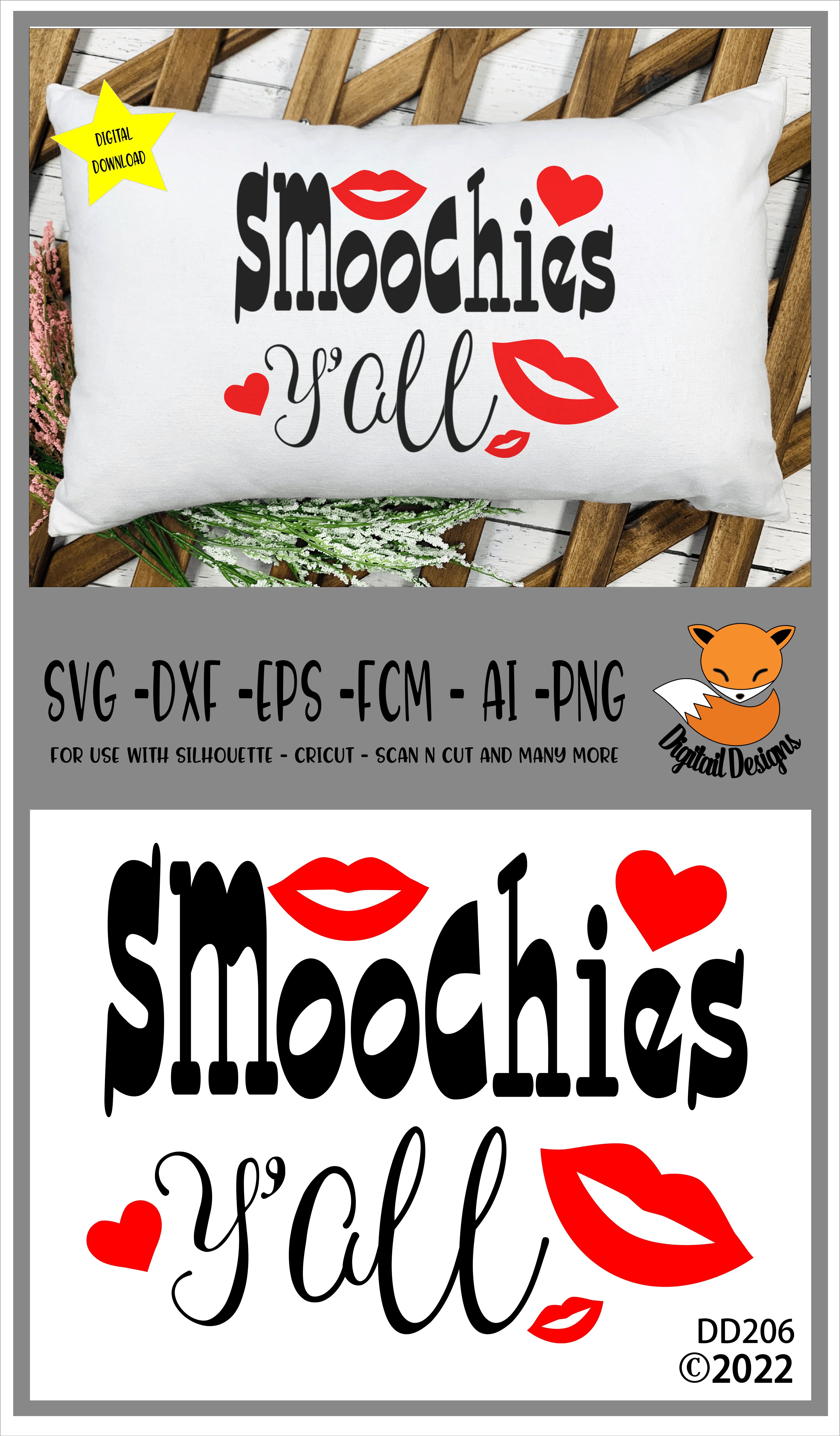 Smoochies Y'all Valentine SVG - Valentine's Day SVG