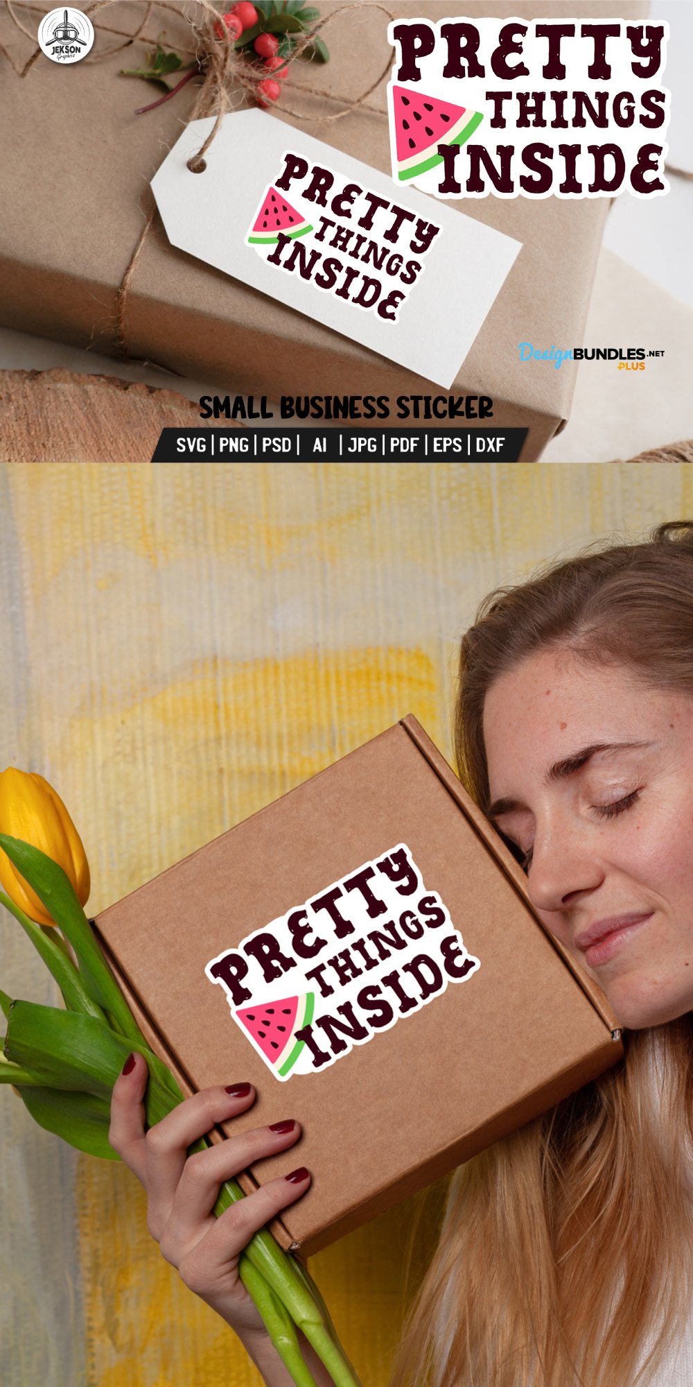 Small Business Sticker SVG | Pretty Things Inside Quote PNG