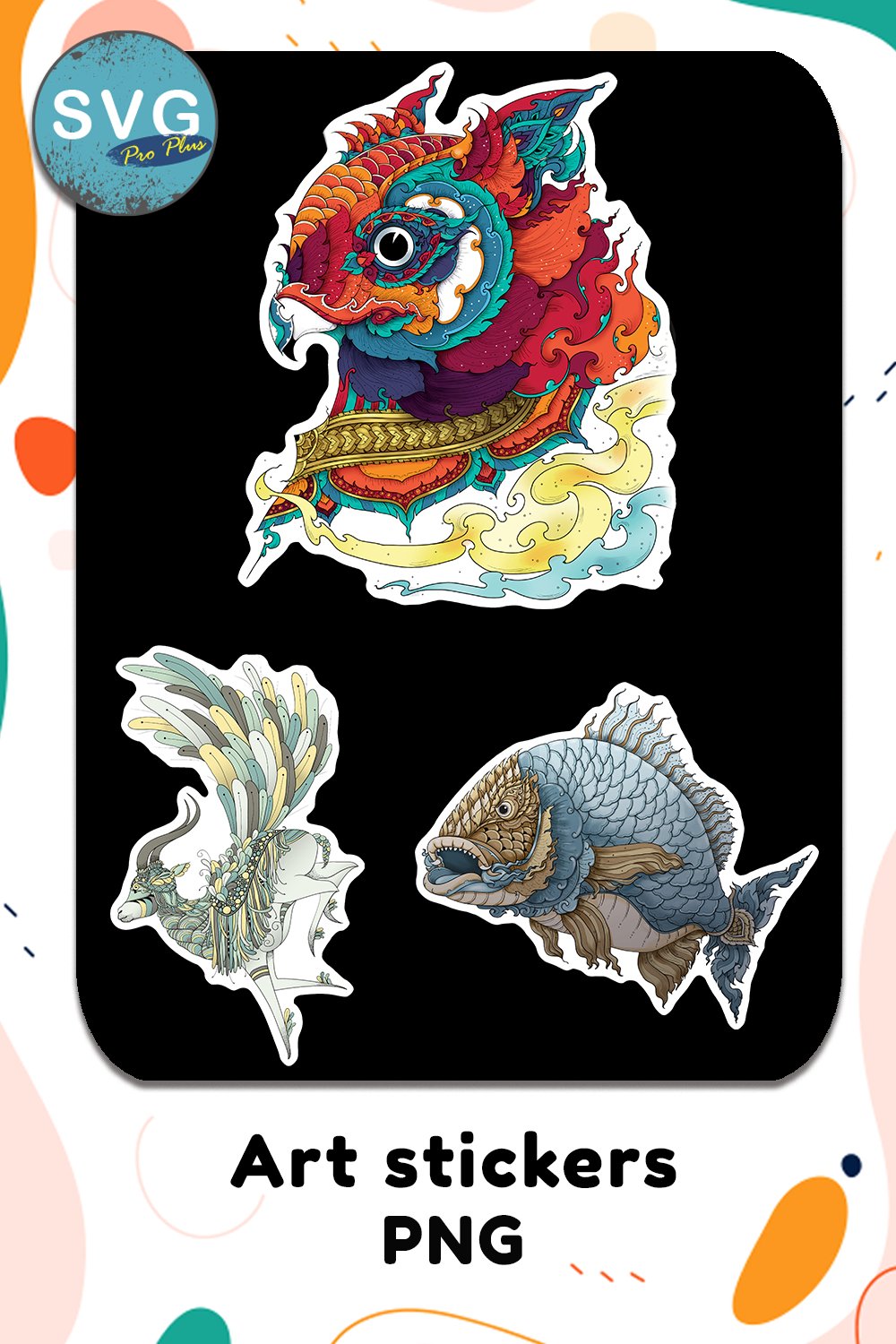 Legendary Animals BIG HORN Stickers PNG (2498677)