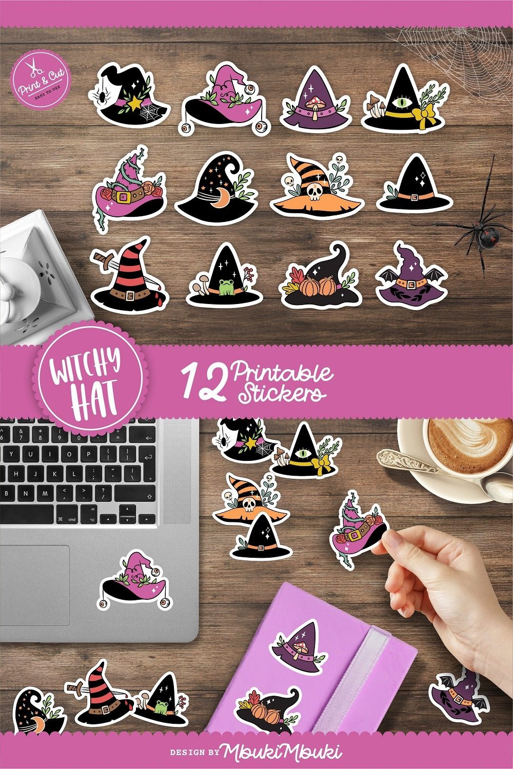 Witchy Hat Halloween Stickers (2702046)
