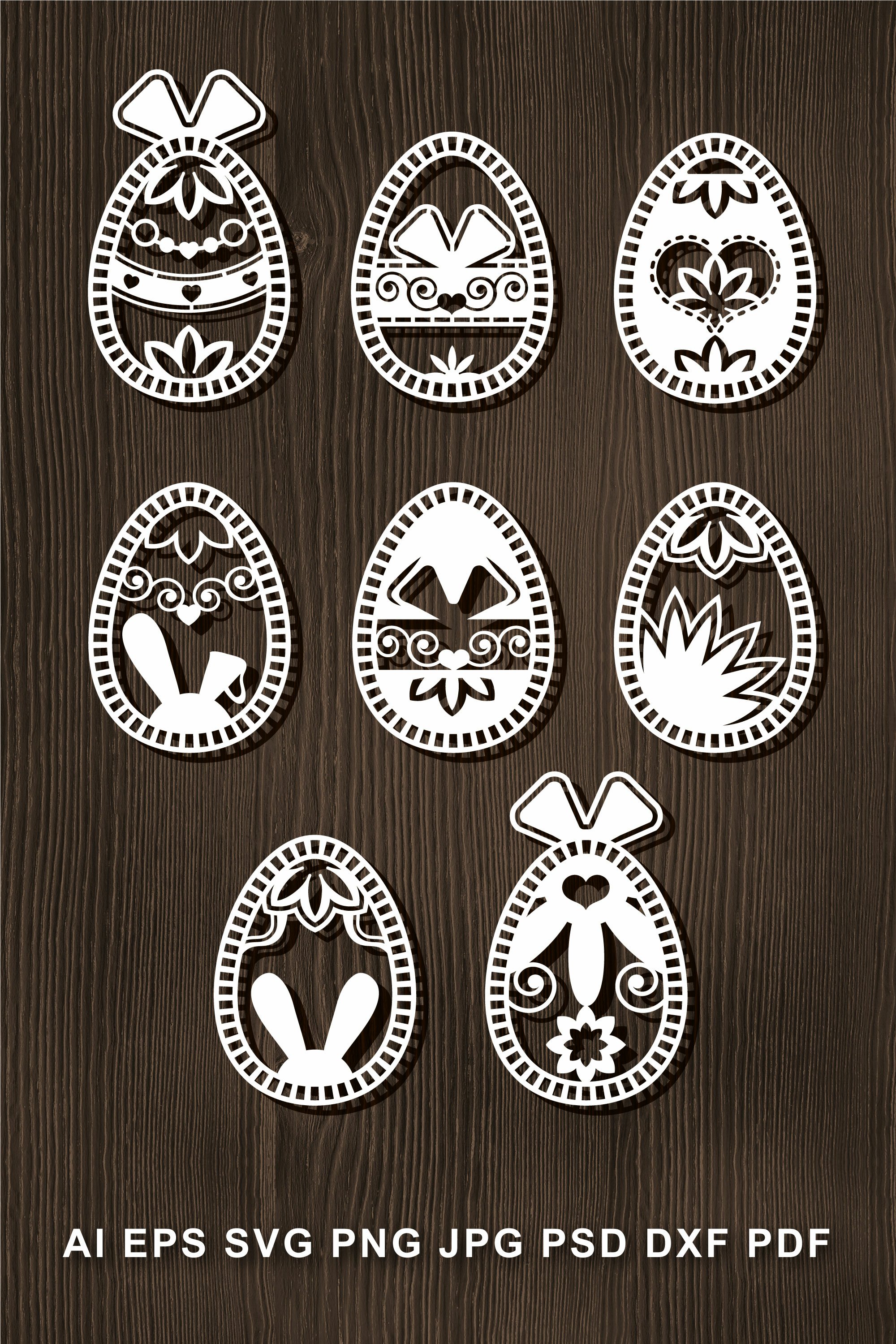 Easter Eggs SVG Cut file for Crafters. Geometry (1760870)