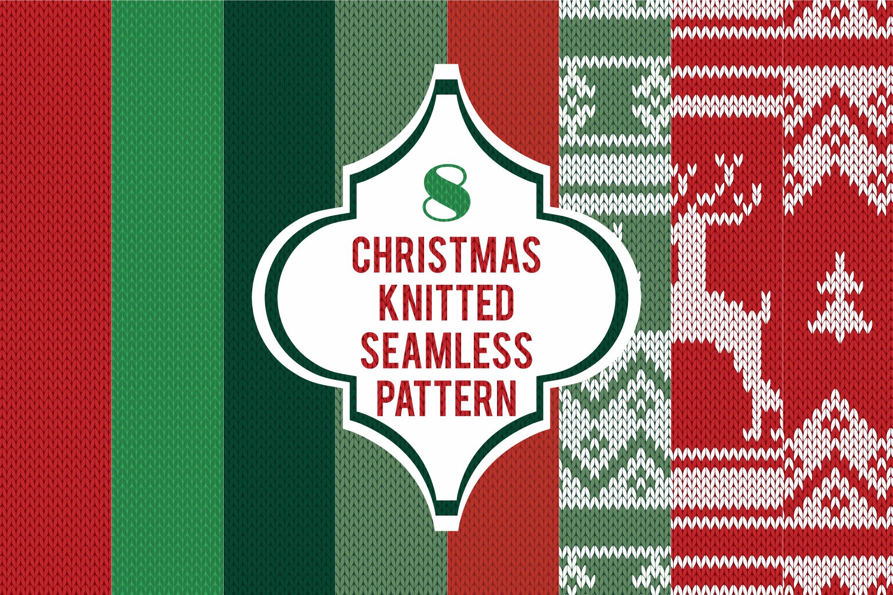 Christmas Knitted Seamless Pattern