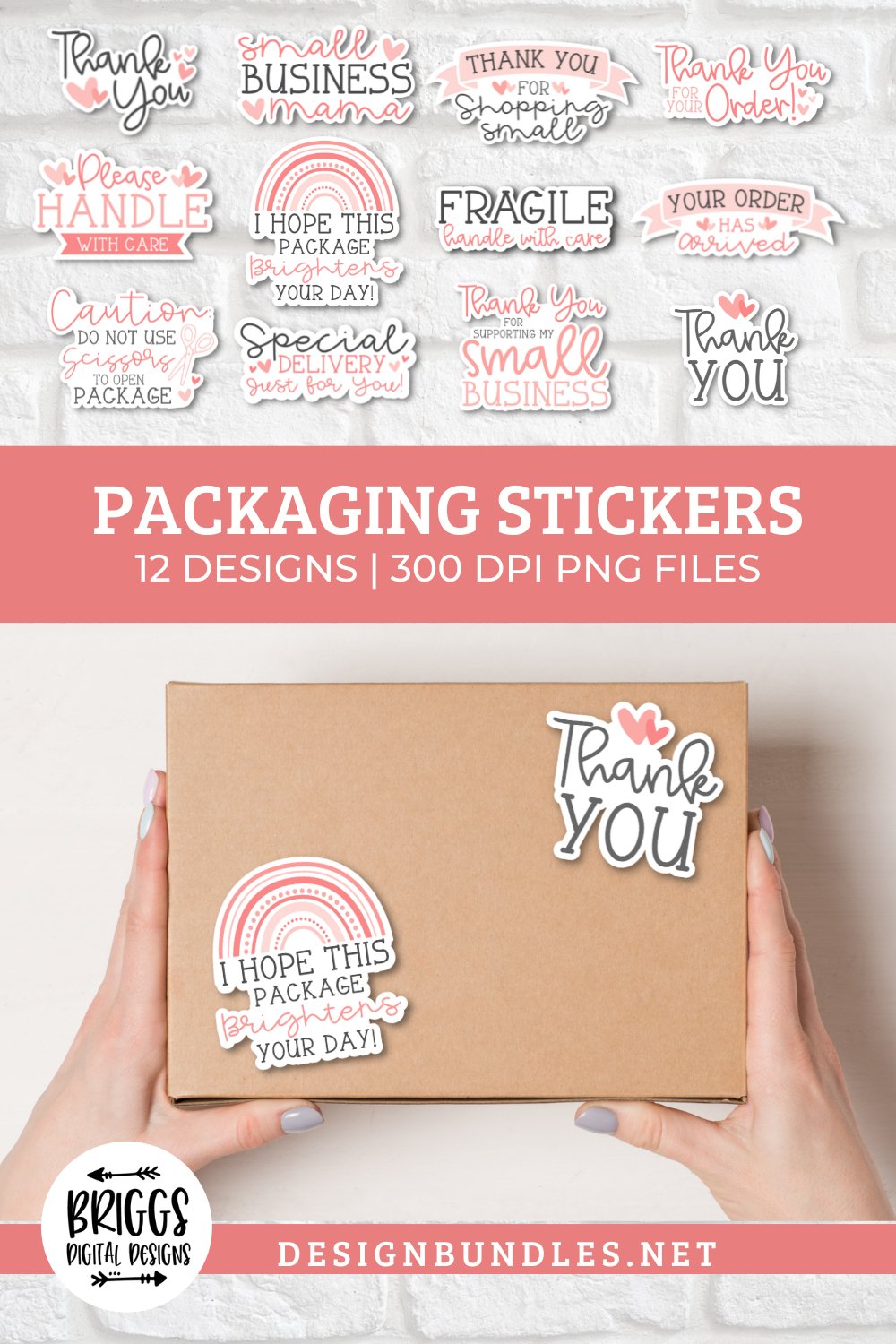 Small Business Packaging Printable Sticker Bundle