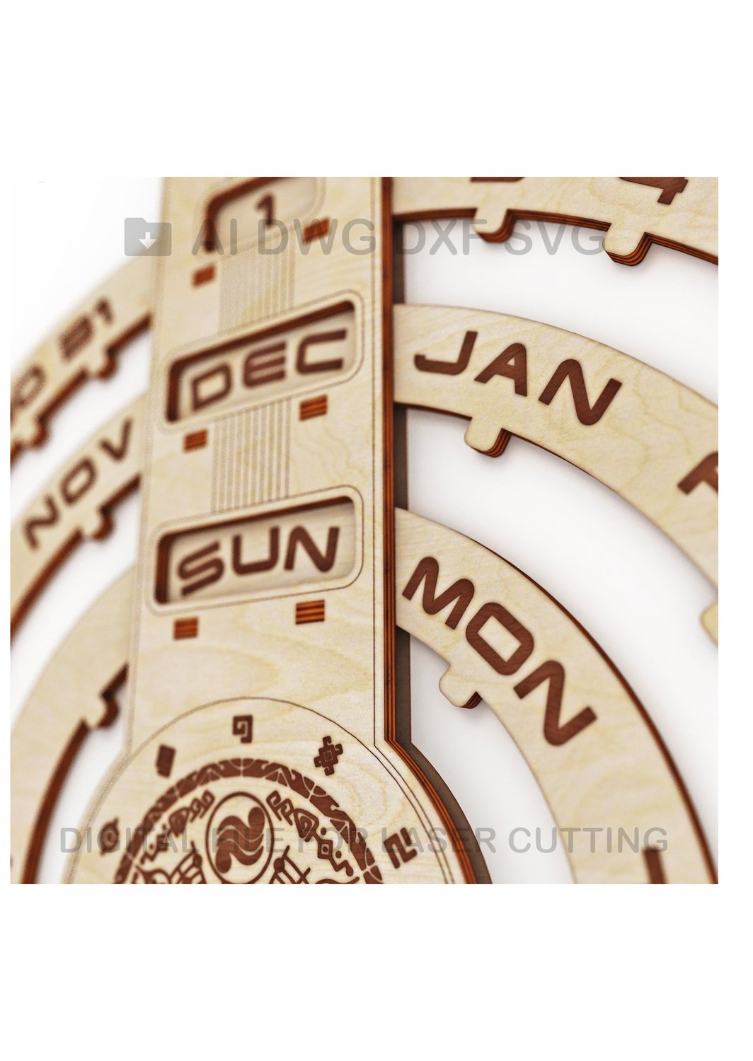 Perpetual calendar vector for CNC svg vector file, (1942708)