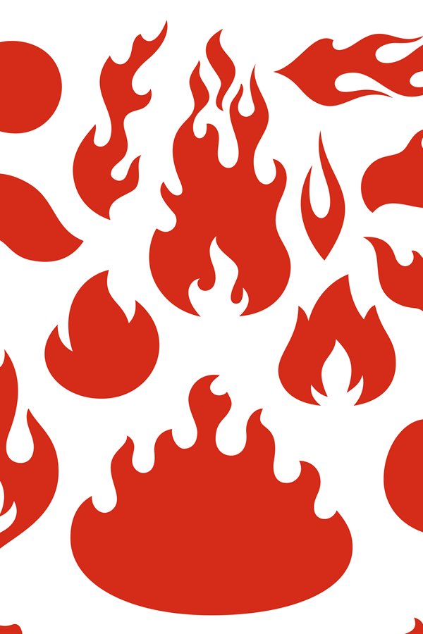 Blazing fire flames. Flaming red wildfire fiery or (994675)