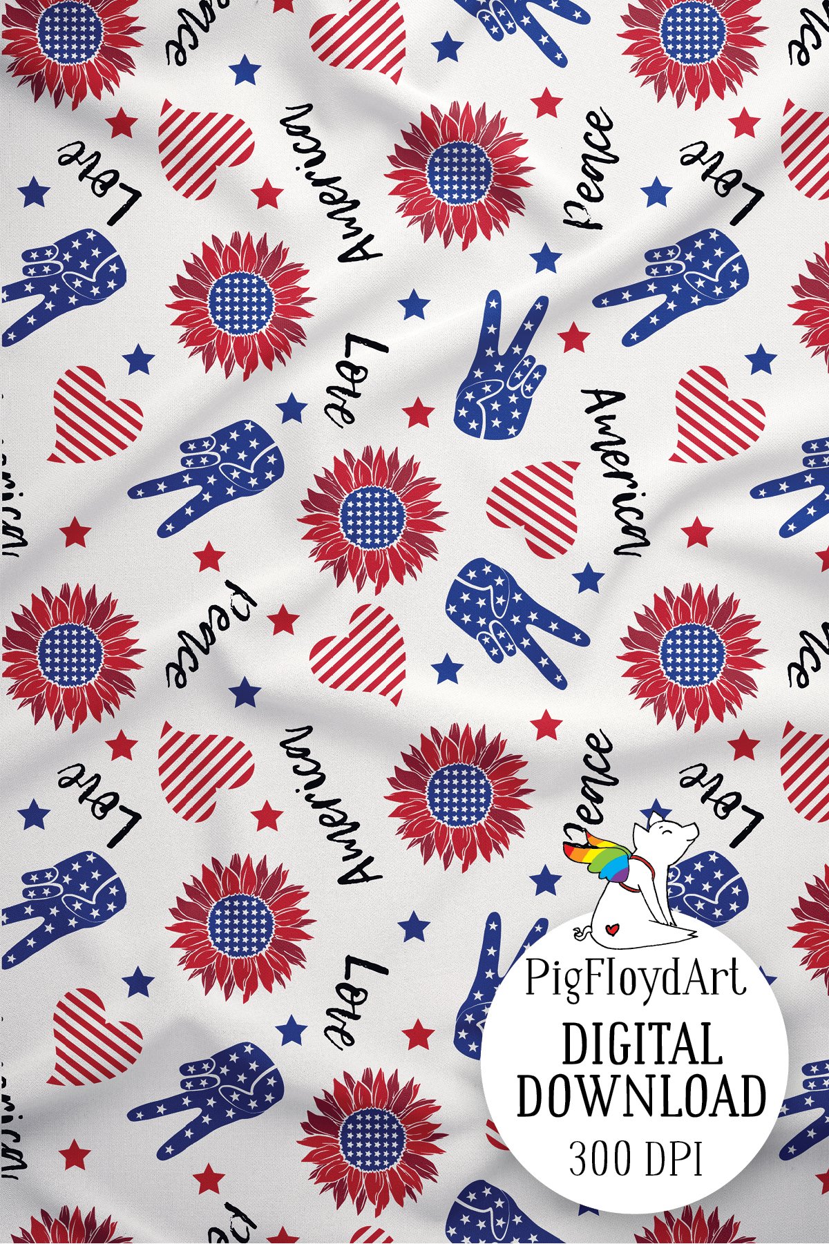 Patriotic Seamless Pattern - 4th of July