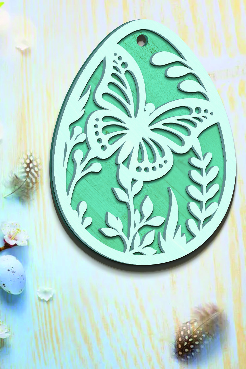 Easter Decorative Ornamented Egg, Laser Cut File