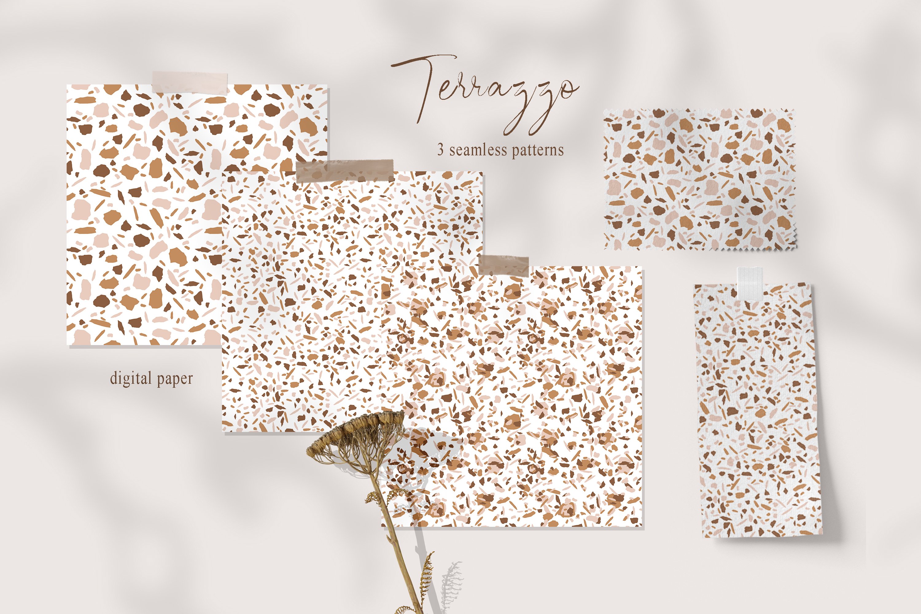 Terrazzo seamless patterns| digital paper