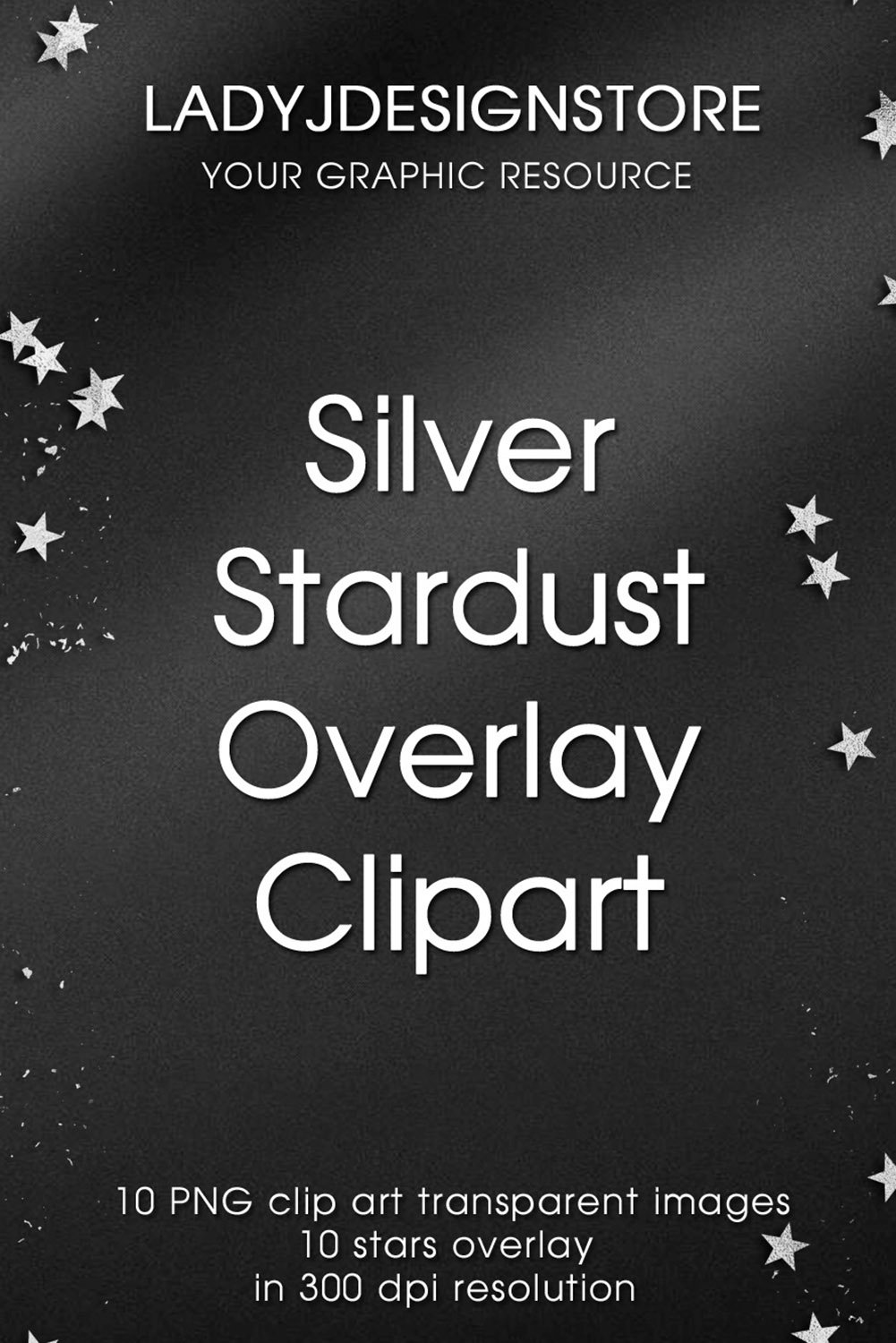 Seamless Silver Stardust Overlays starry night star patterns