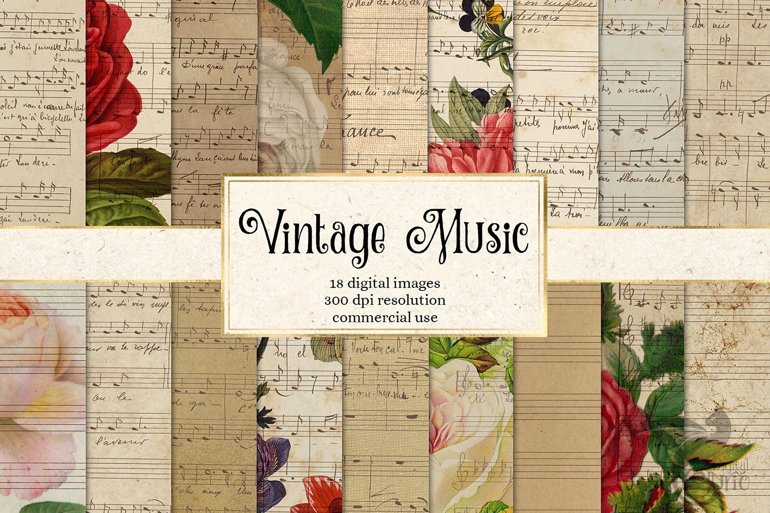 Vintage Music Digital Paper (888057)