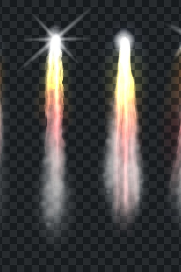 Realistic rocket smoke