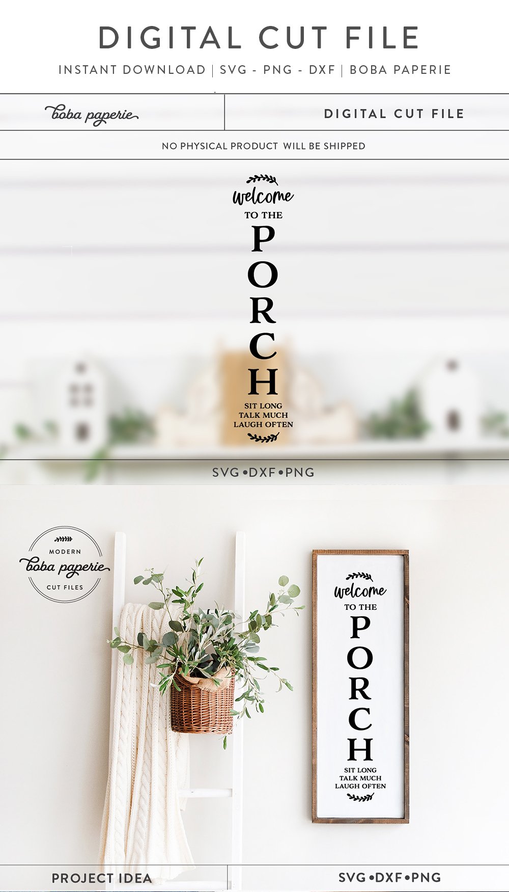 Welcome to the porch cut file | Vertical Porch sign svg
