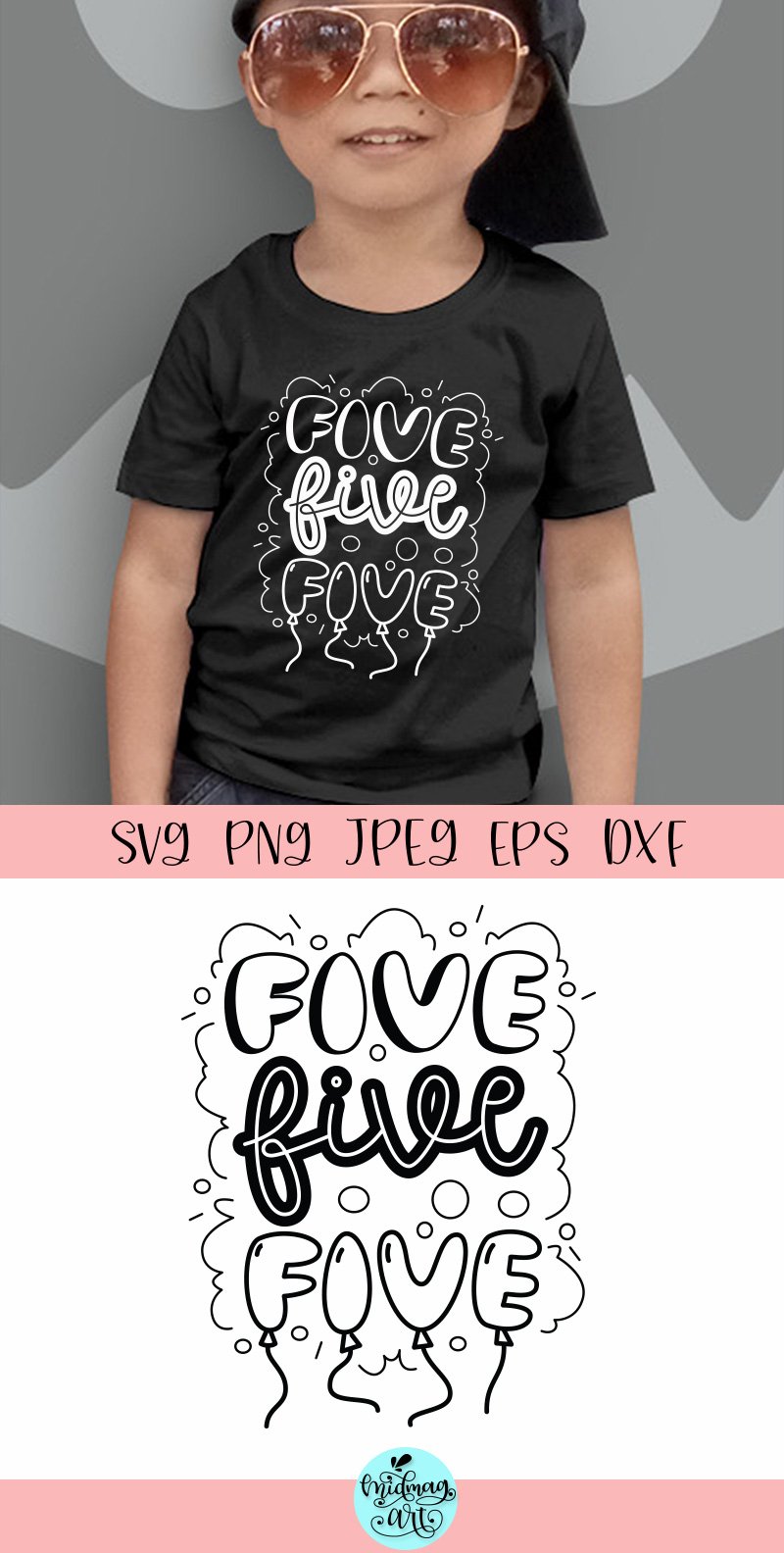 Five svg, fifth birthday svg, birthday svg (1173802)