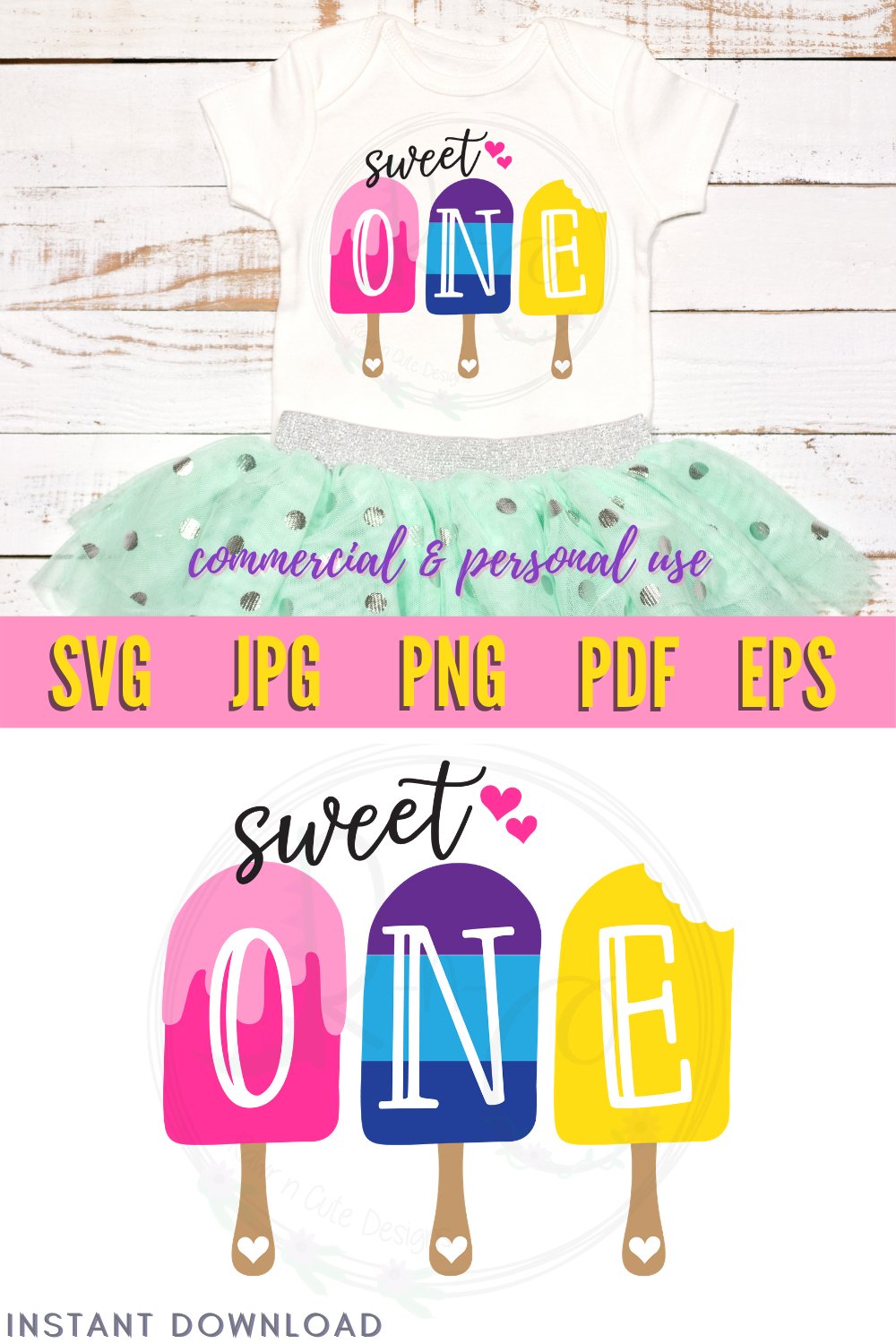 Sweet One Popsicle Cut File for Cutting Machines