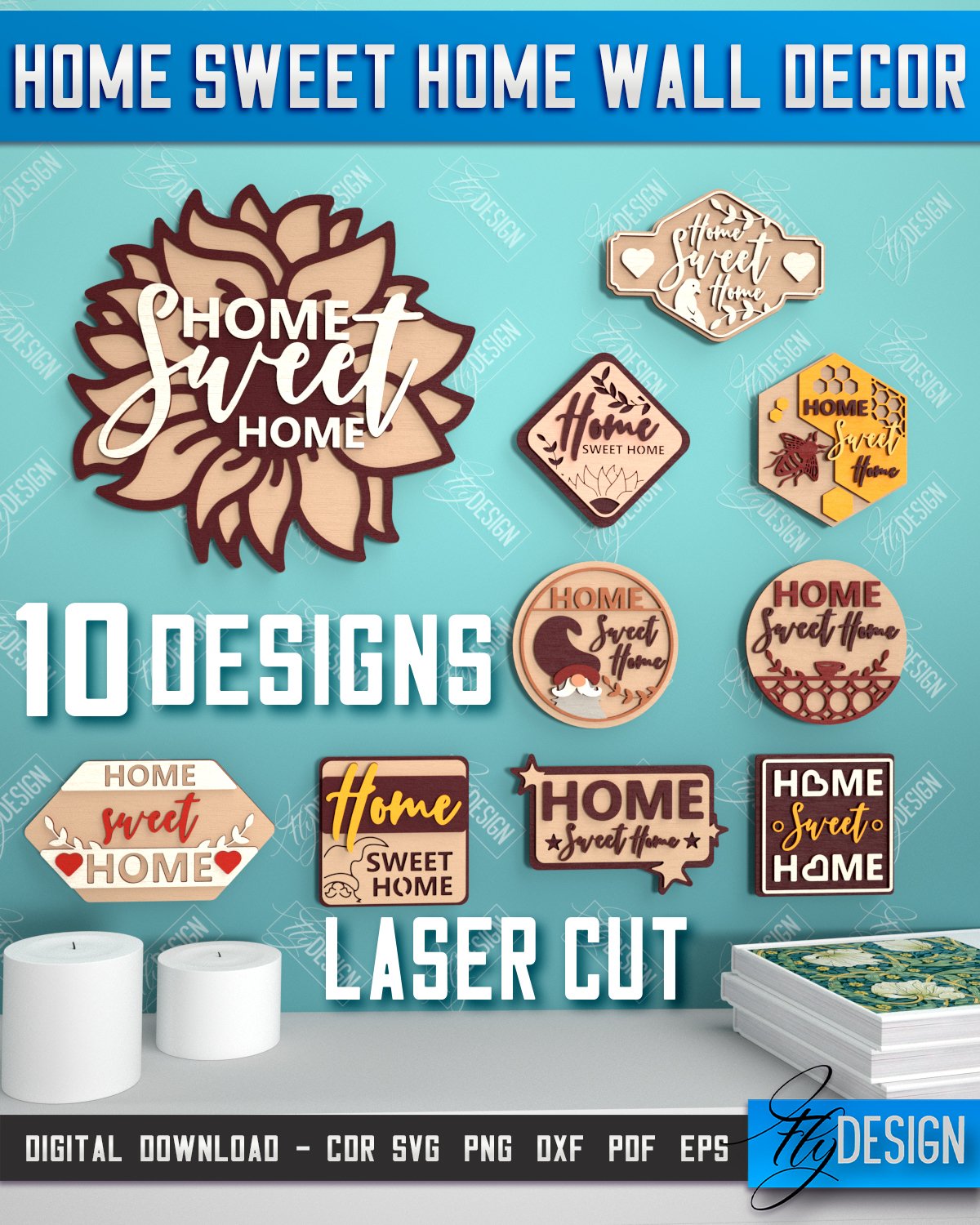 3D Welcome Home Signs Laser Cut | Home Sweet Home Wall Decor