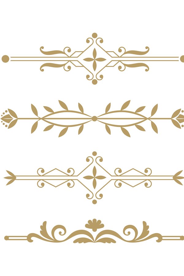 Floral ornamental divider. Vintage decorative elements for w