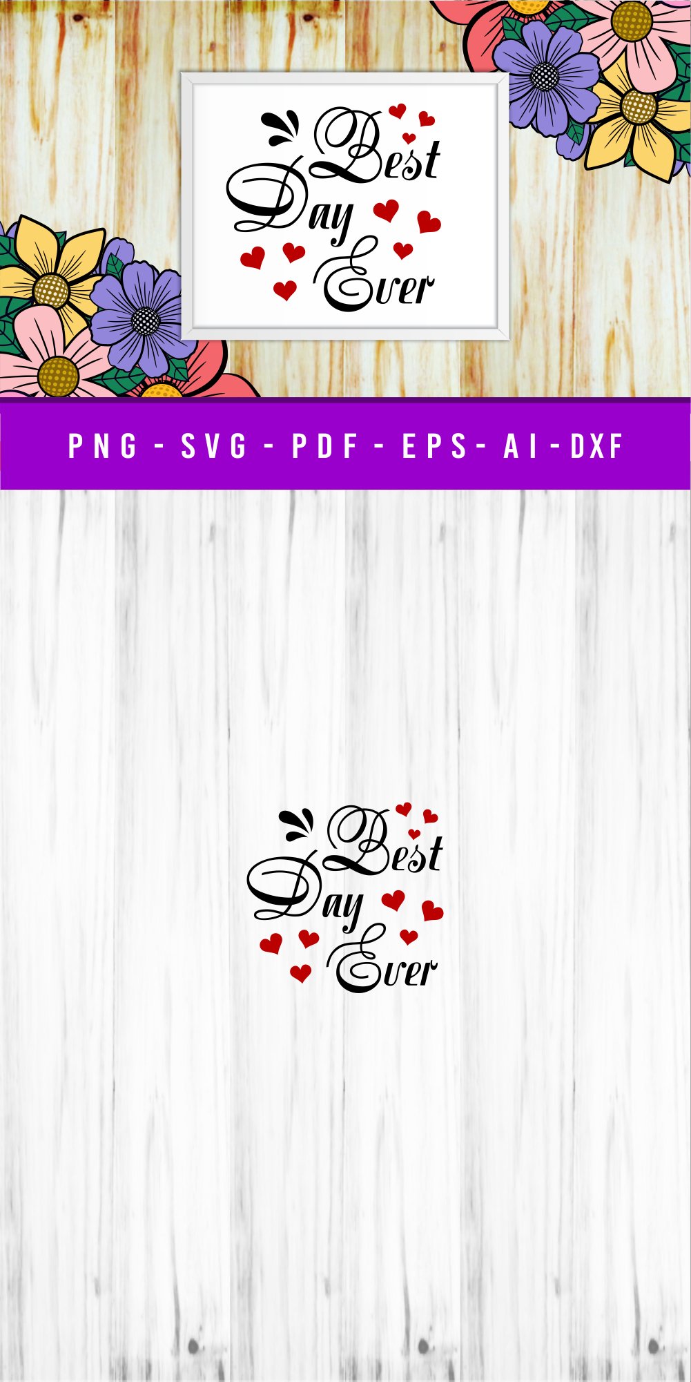 Best Day Ever SVG, Wedding Sign SVG Design