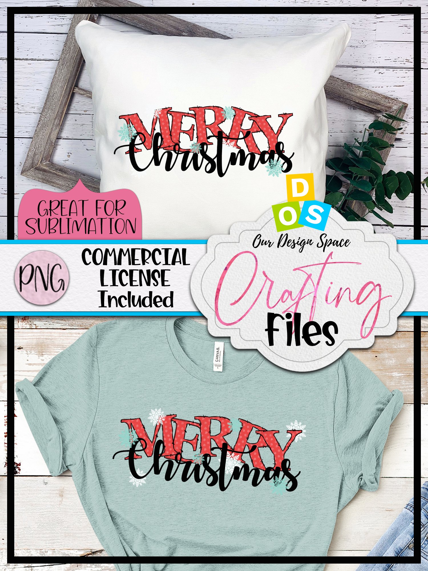 Merry Christmas PNG file for Sublimation (887309)
