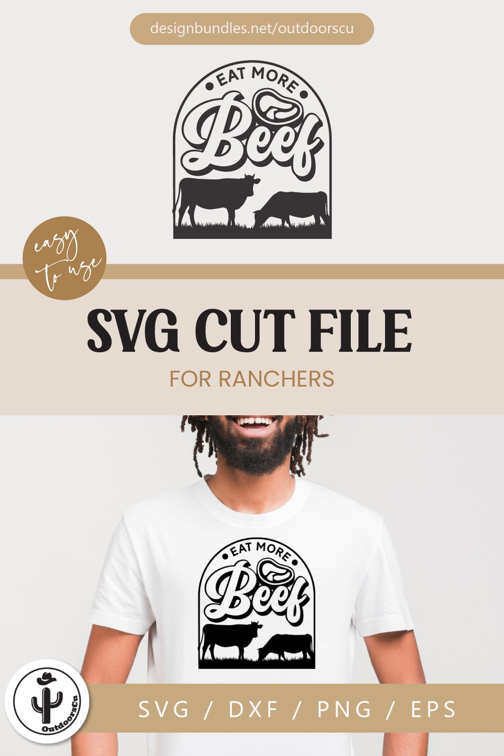 Eat more American Beef SVG, Support Rancher Cut Files