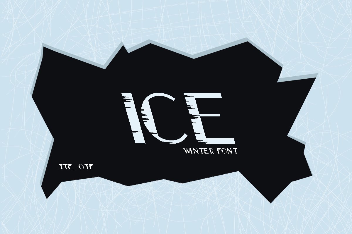 Cold winter font ICE