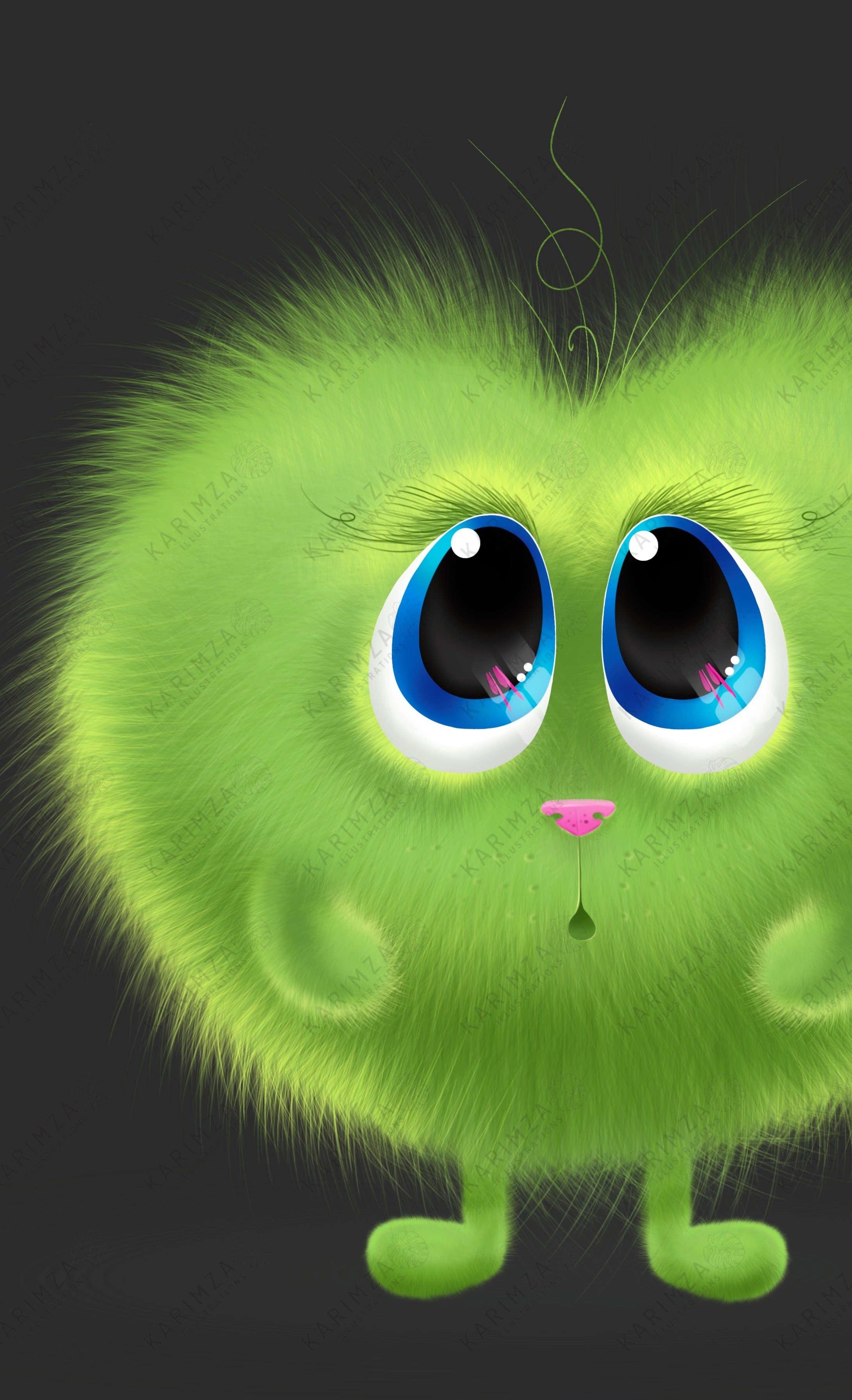 Cute monster clipart for commercial use