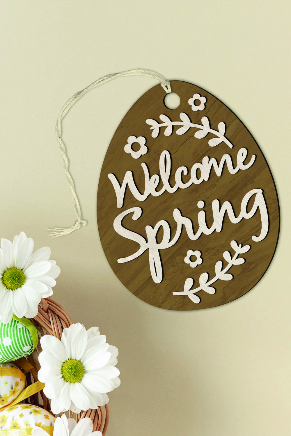 WELCOME SPRING, Easter Egg Layered File
