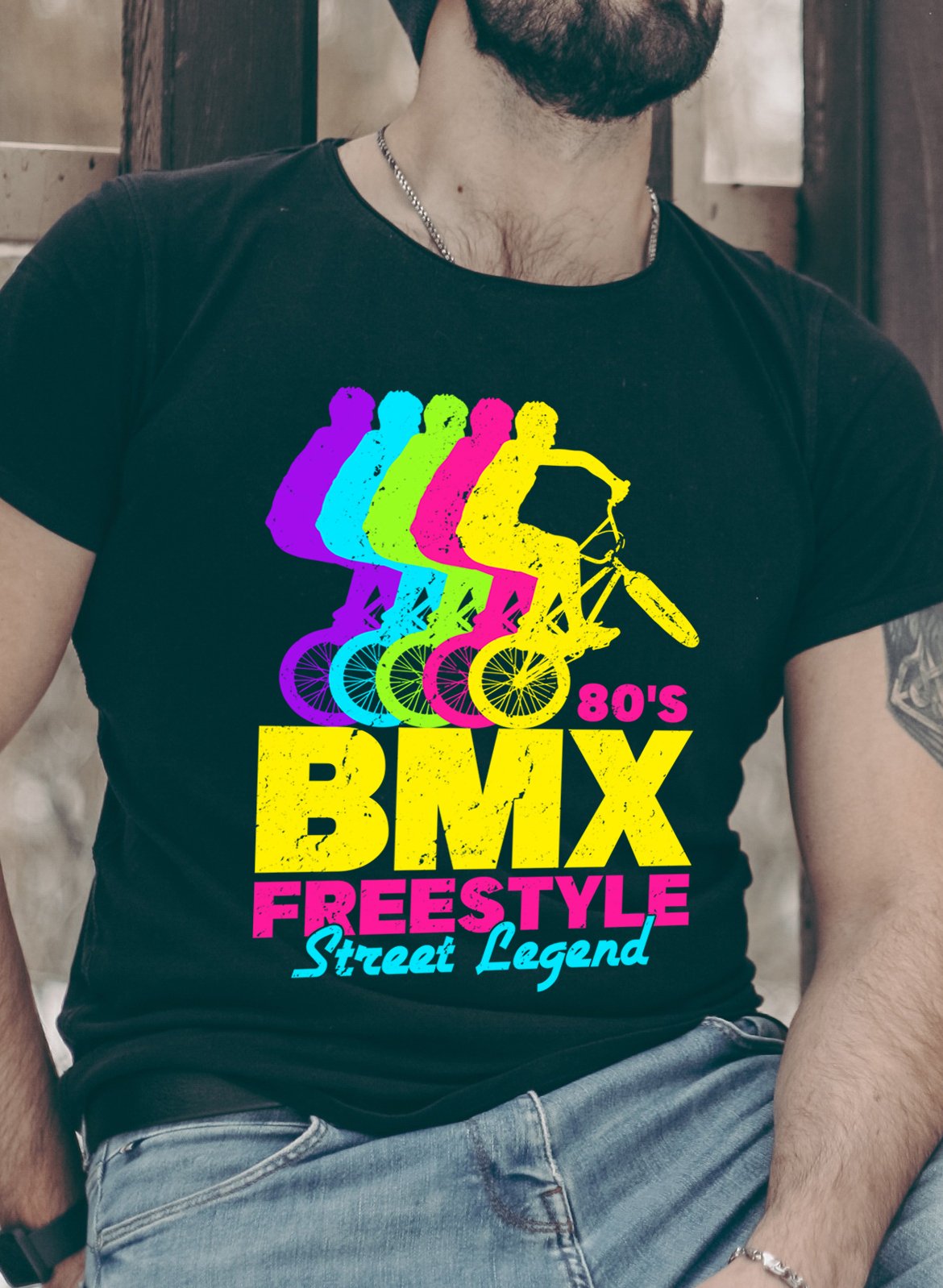 Retro 80’s Bmx Png - Vintage Graphic Design Sublimation