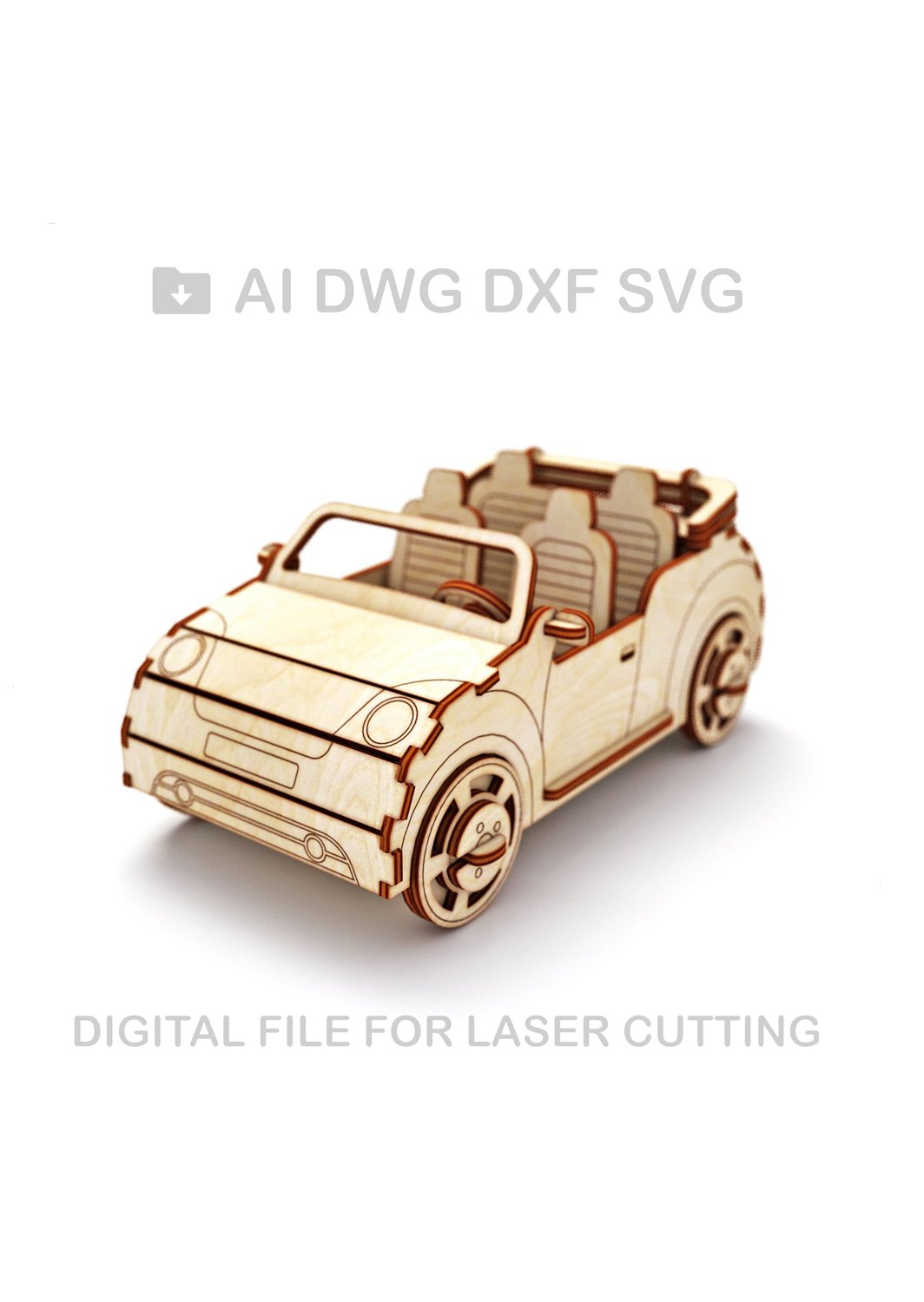 Toy car vector for CNC, toy car svg, vector file, vector cut