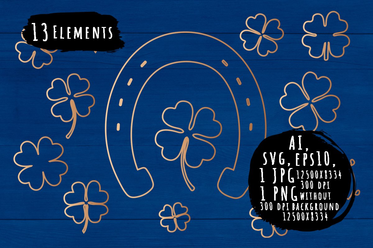 Good luck symbols silhouettes (953337)