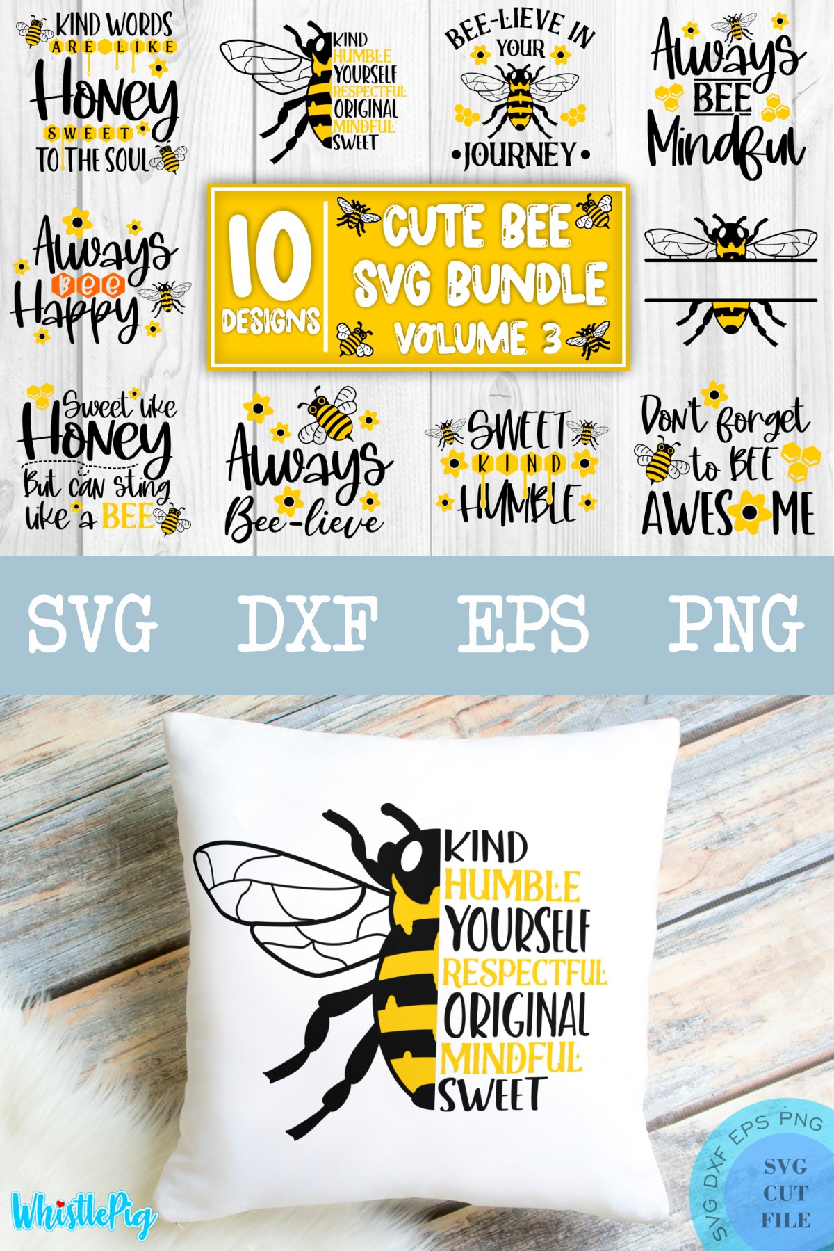 Bumble Bee SVG Cute Bumble Bee SVG Honey Bee SVG