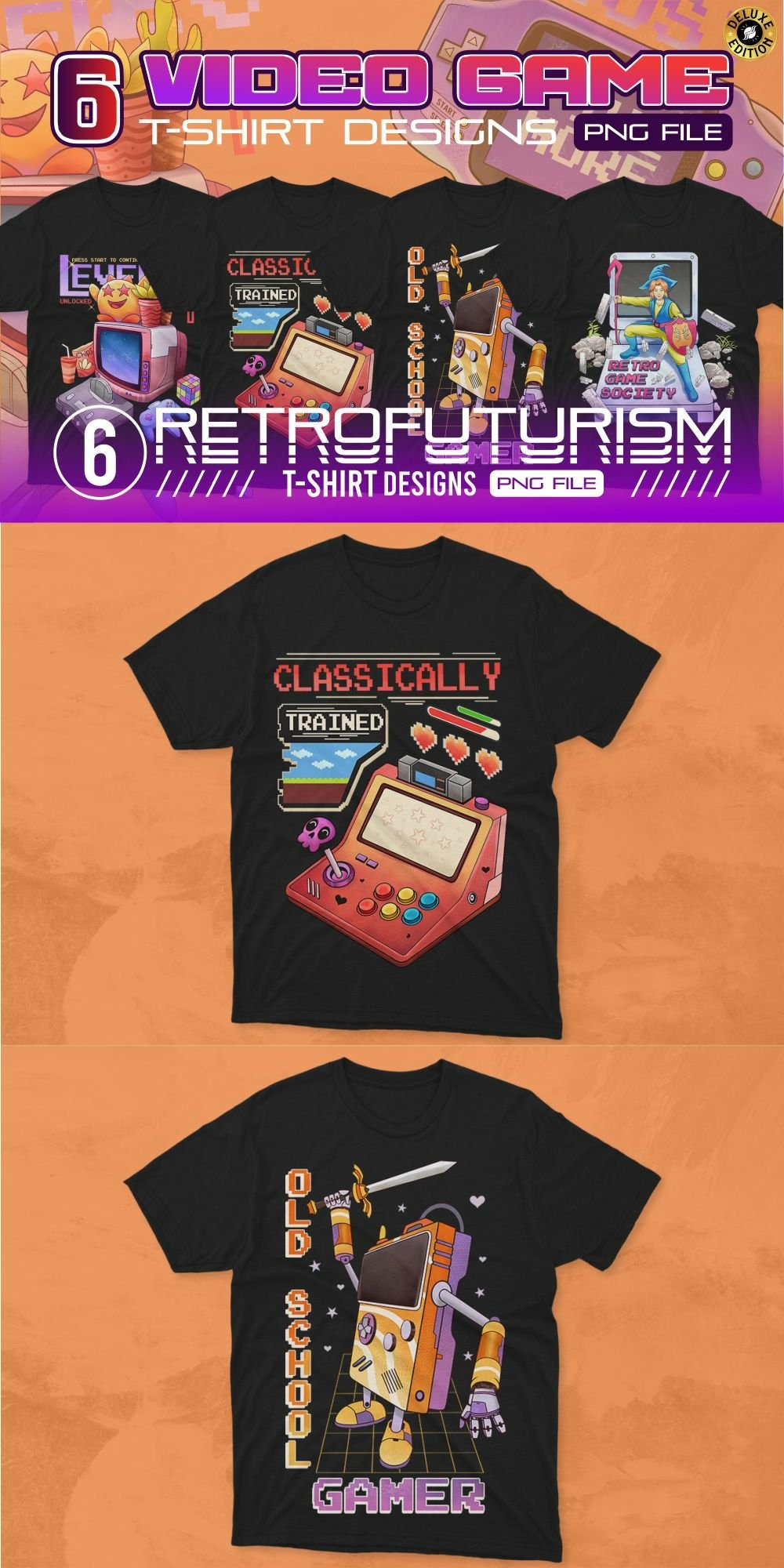Video Game T-shirt Designs Bundle, Gaming T shirt Designs