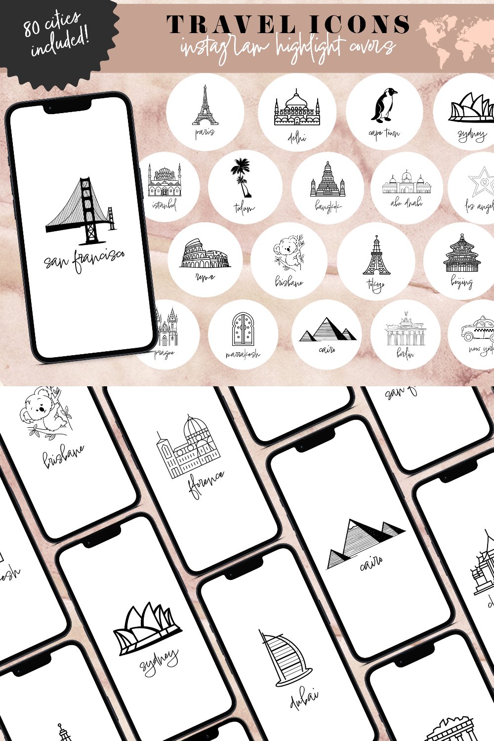 travel instagram highlight covers