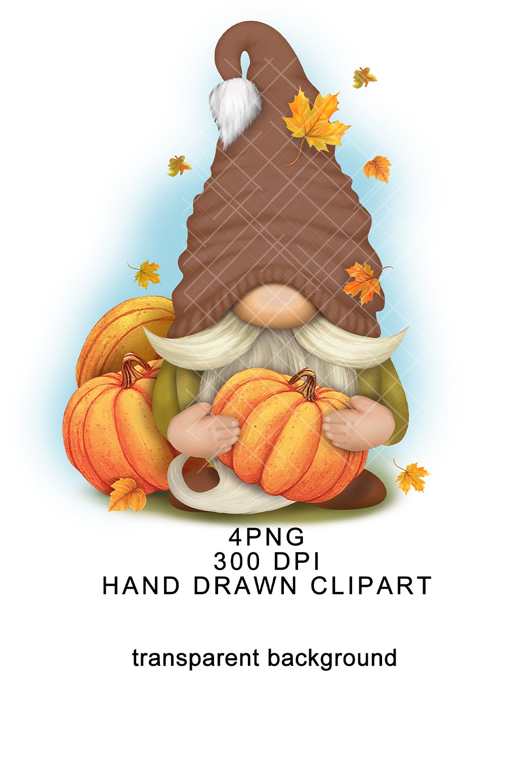 Autumn Pumpkins Gnome PNG Clipart/ Fall Graphics Sublimation
