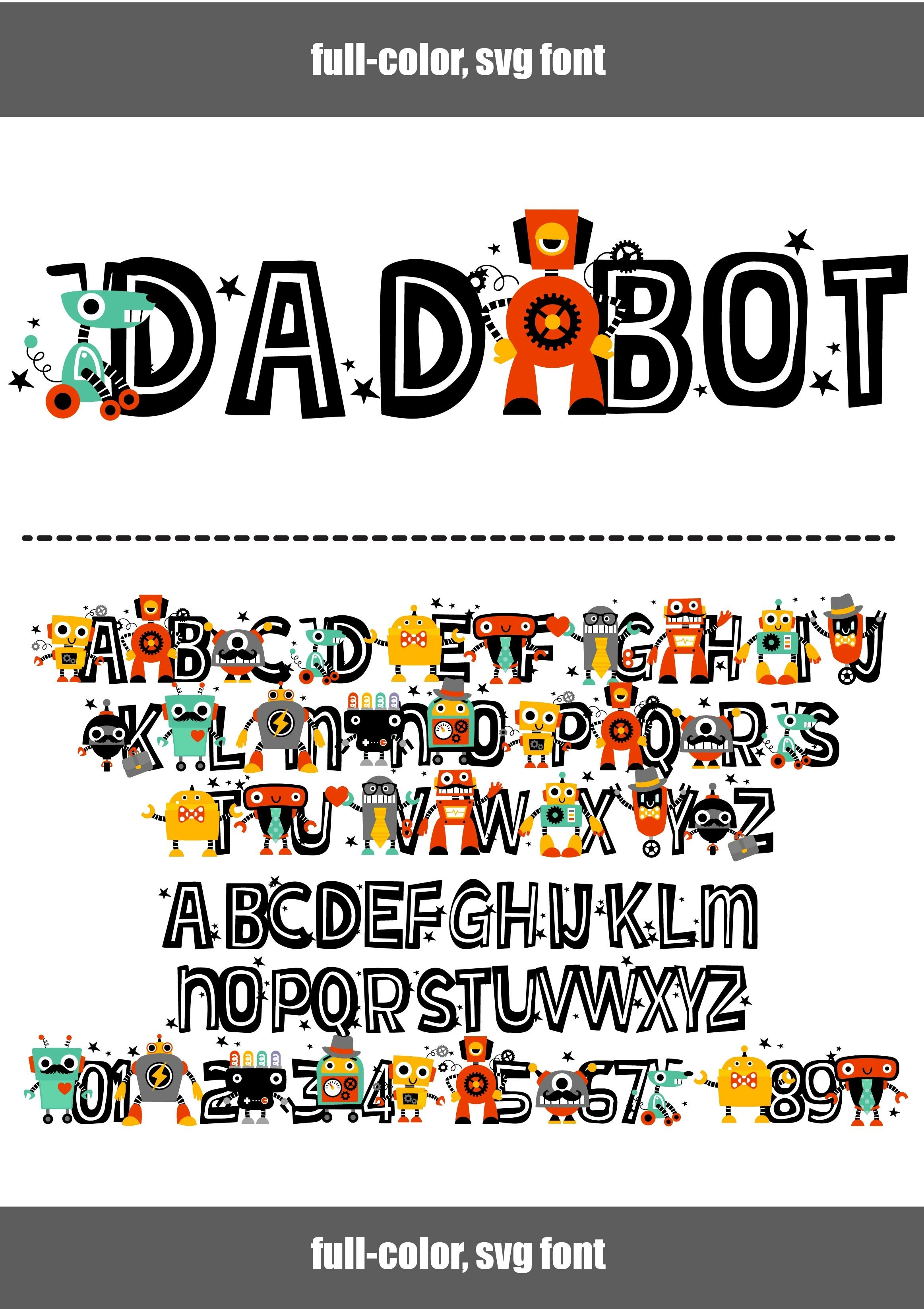 Full Color SVG father's day font