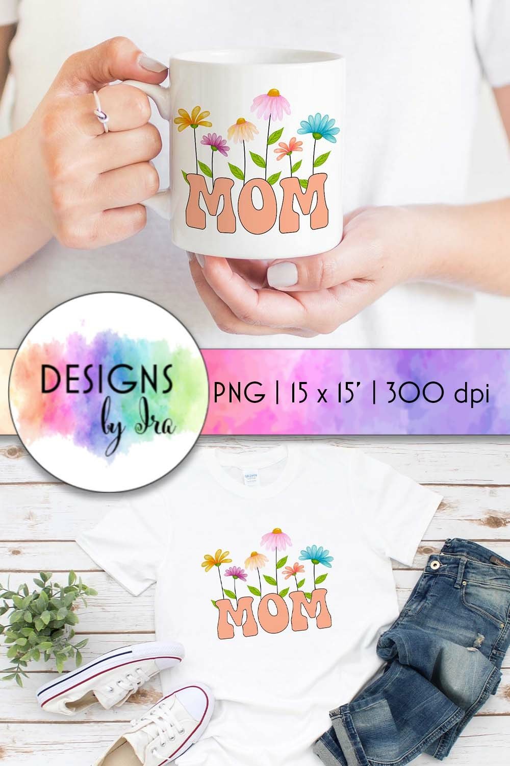 MOM Sublimation | Spring Flowers | Mothers Day PNG