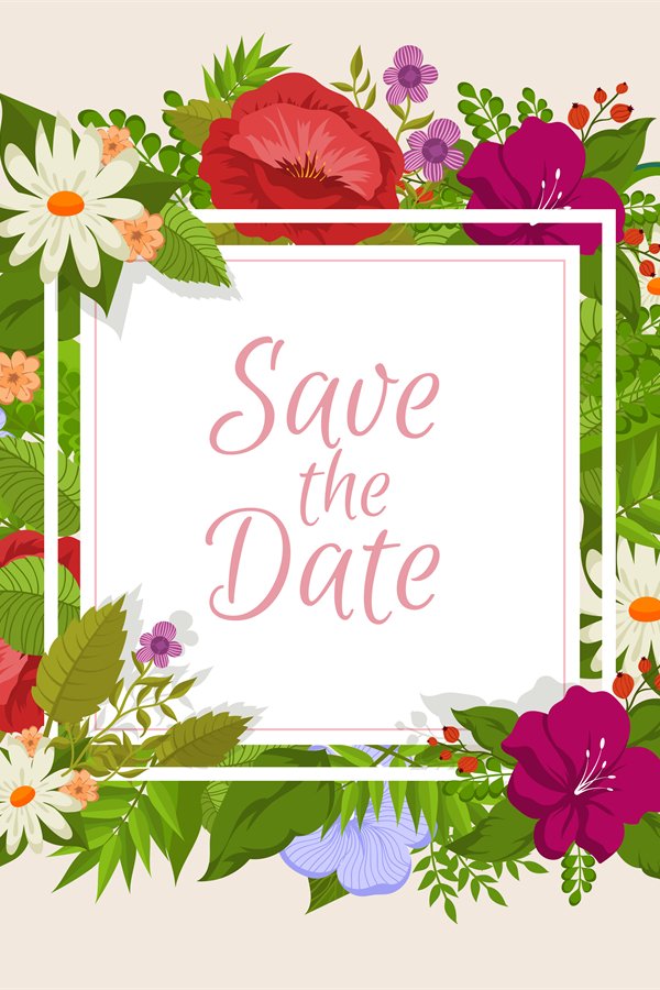 Vector background with cartoon flowers. Floral design for ro