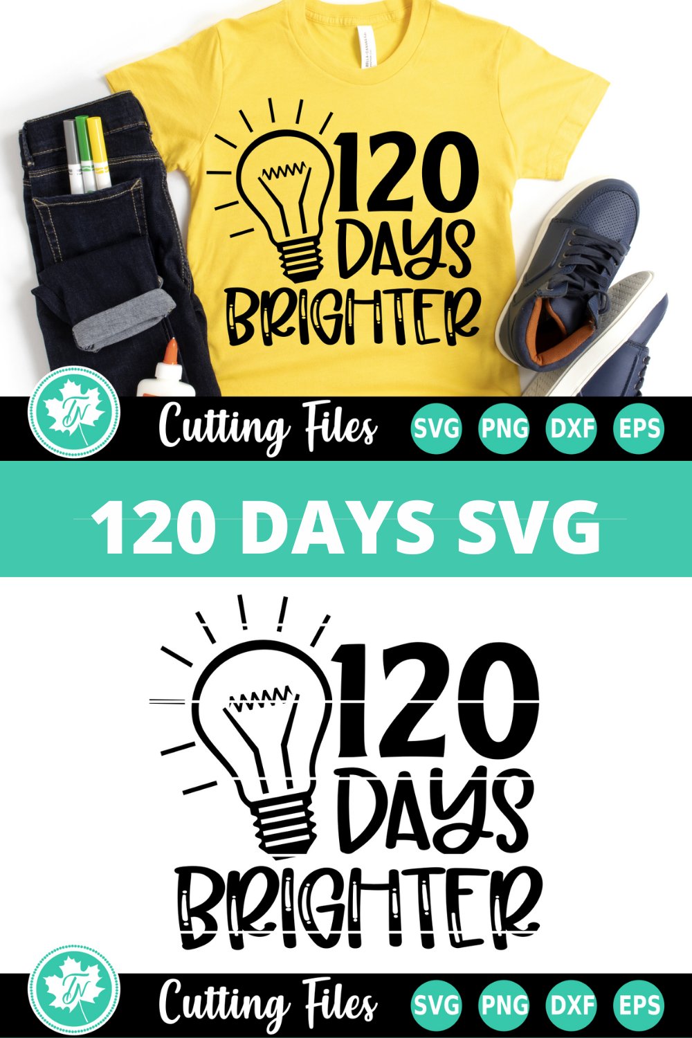 120 Days of School SVG | 120 Days Brighter