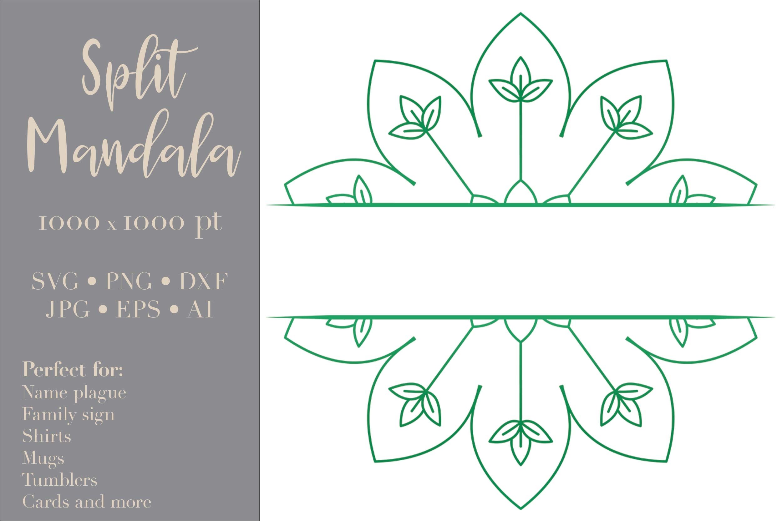 Mandala SVG Bundle with Split Mandala Full-Half (1112100)