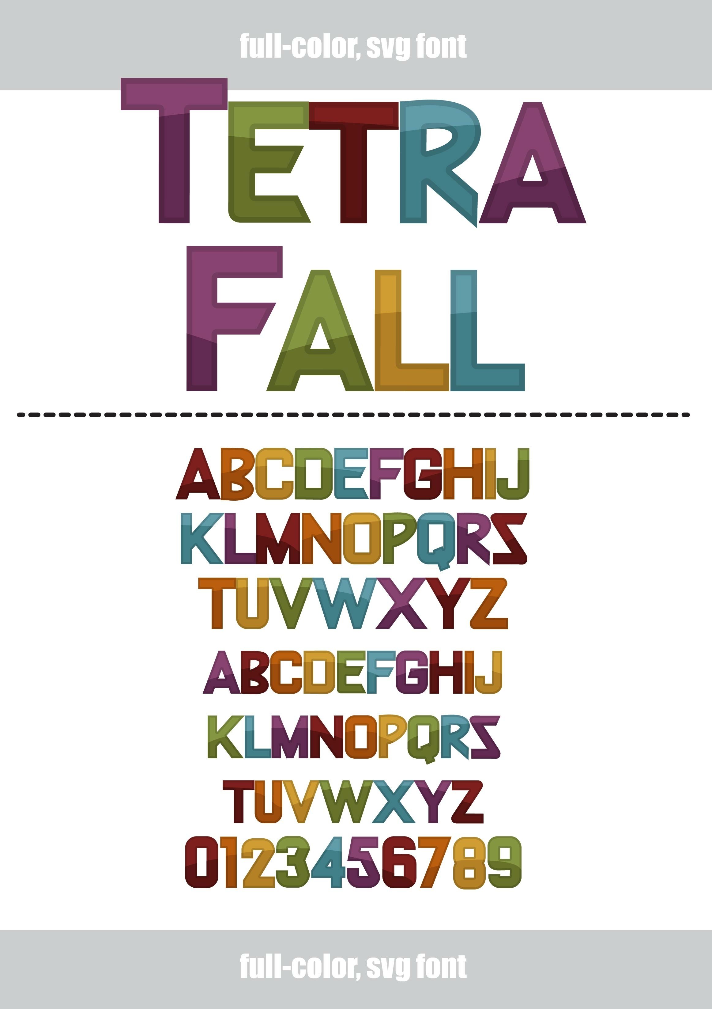 Autumn Themed Full Color SVG Font