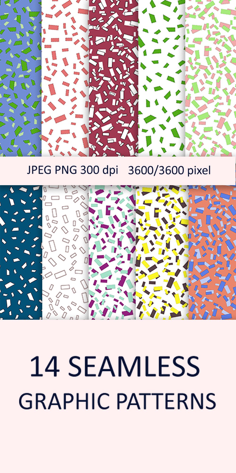 14 seamless graphic patterns