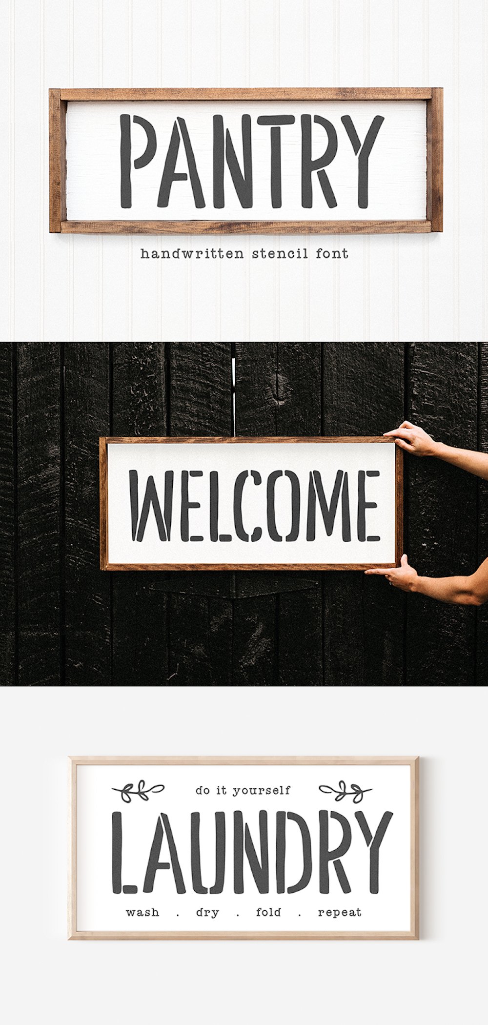 Pantry - Farmhouse Stencil Font