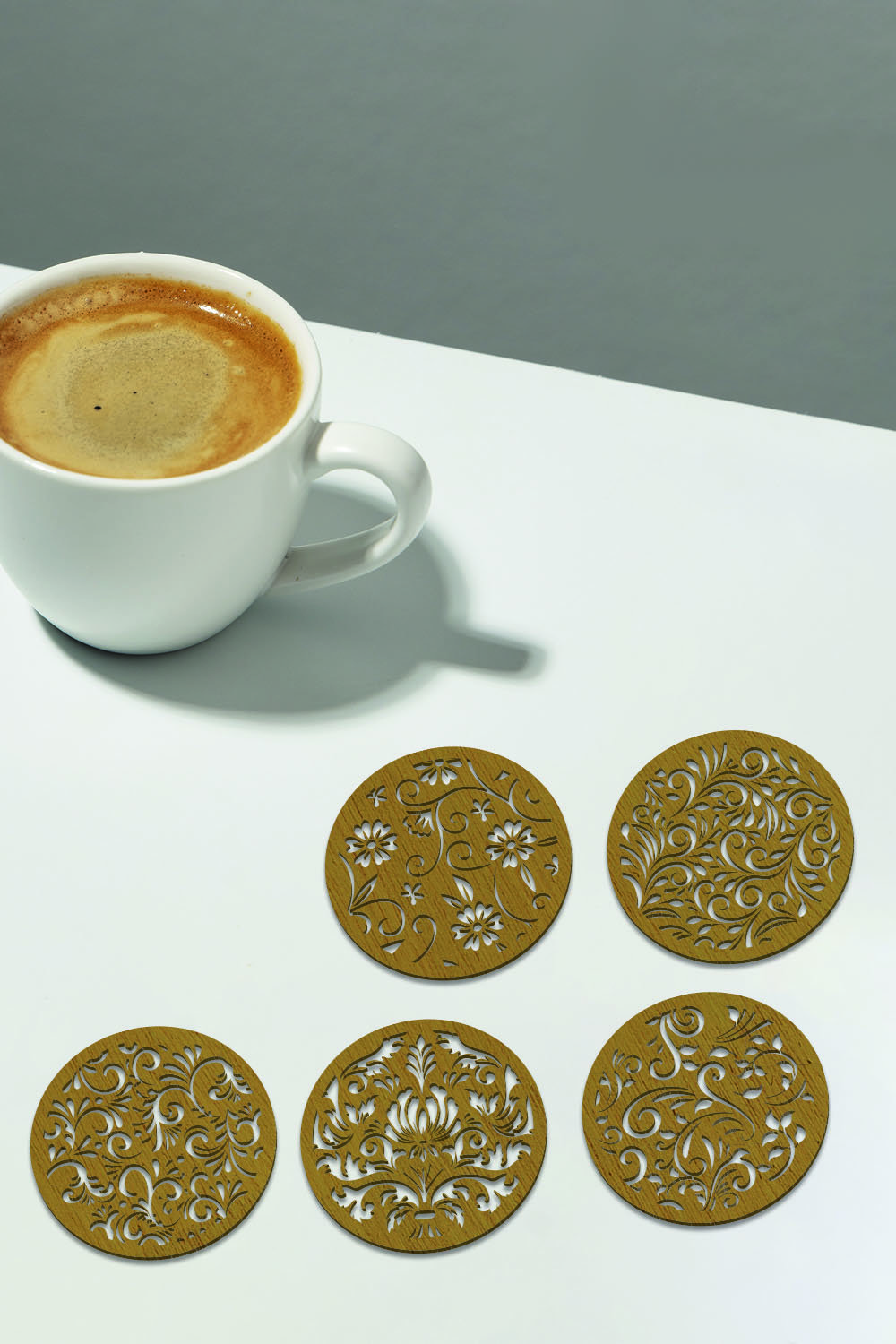 Flower Cupcoasters Bundle, Onelayered Template