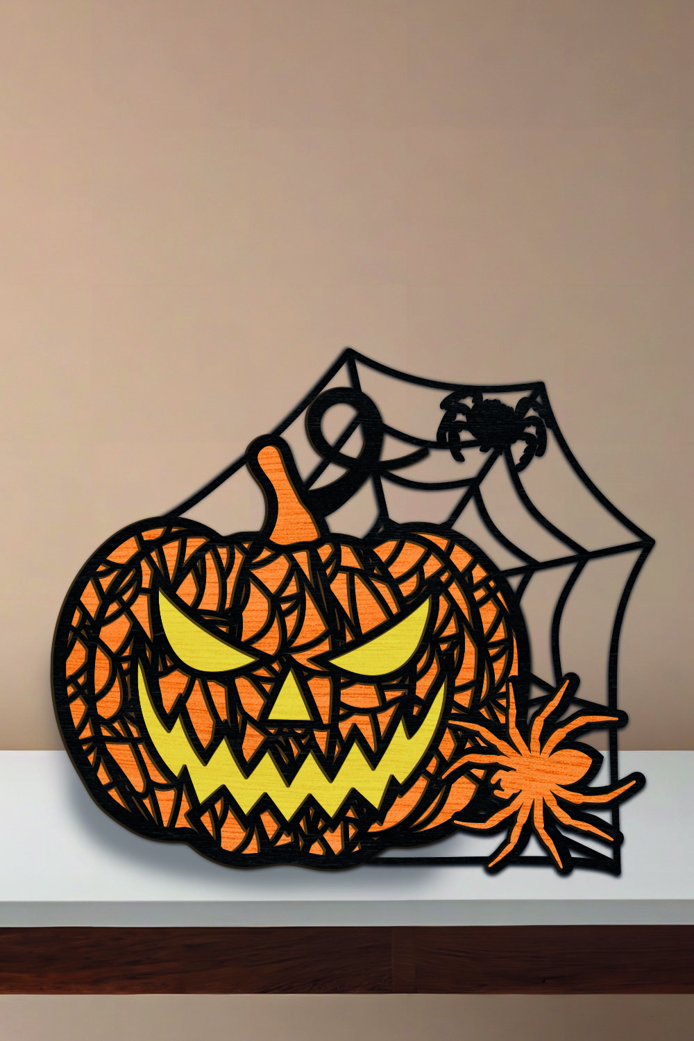 Halloween Pumpkin with Spiderweb