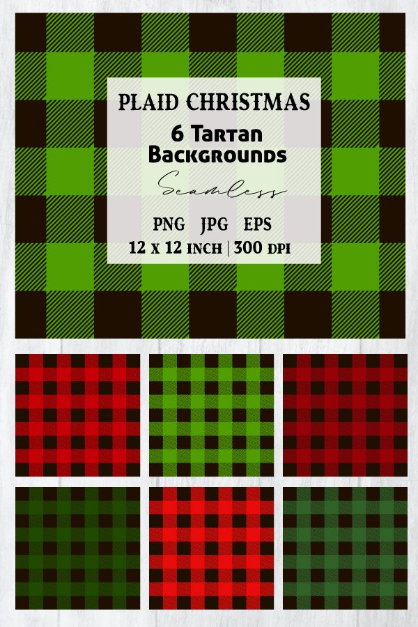 Buffalo Plaid Backgrounds, Tartan Digital Paper, Christmas
